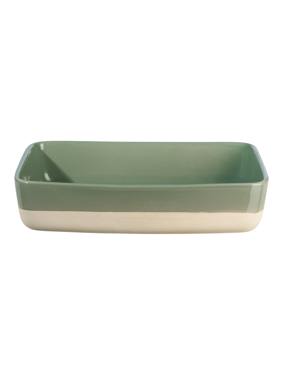 ovenproof dish rectangular, sage