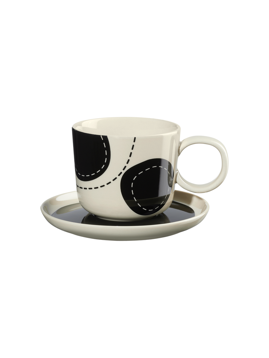 kaffeetasse mit unterteller, artiste